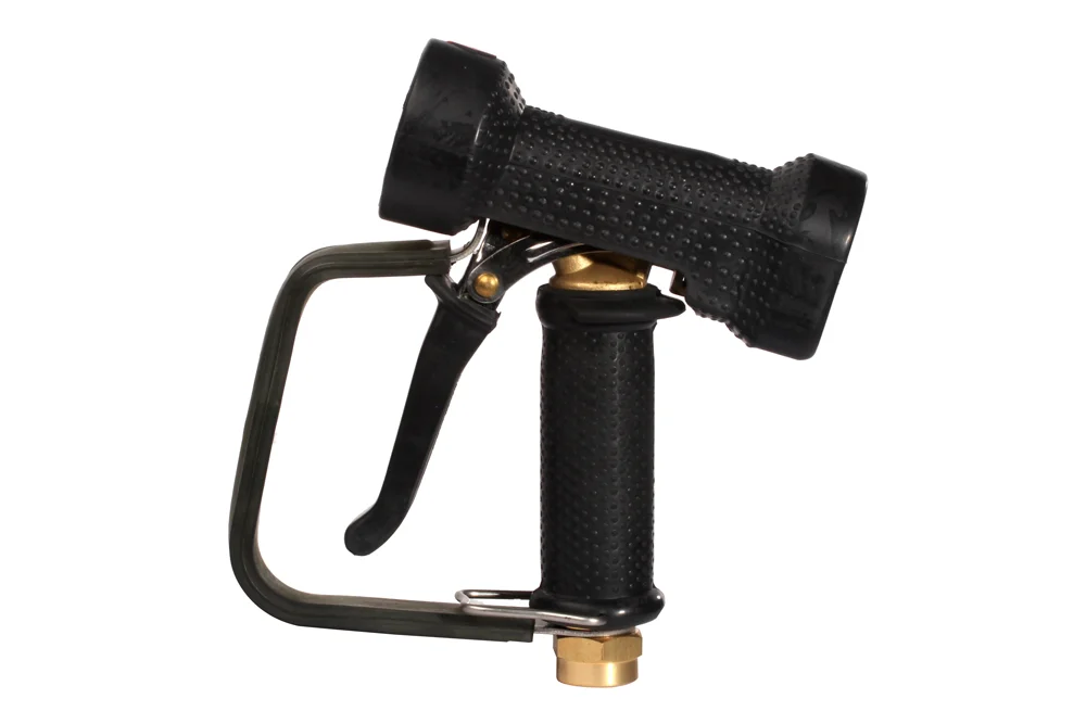 AKBO Heavy Duty Brass Water Gun with Trigger Guard, Big Flow, Black - EDiS