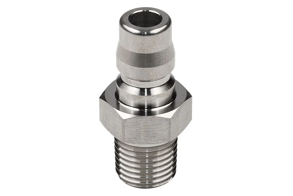 Stainless Steel BSPT Male Plug, NITTO KOHKI TSP CUPLA, Full-Flow Quick ...